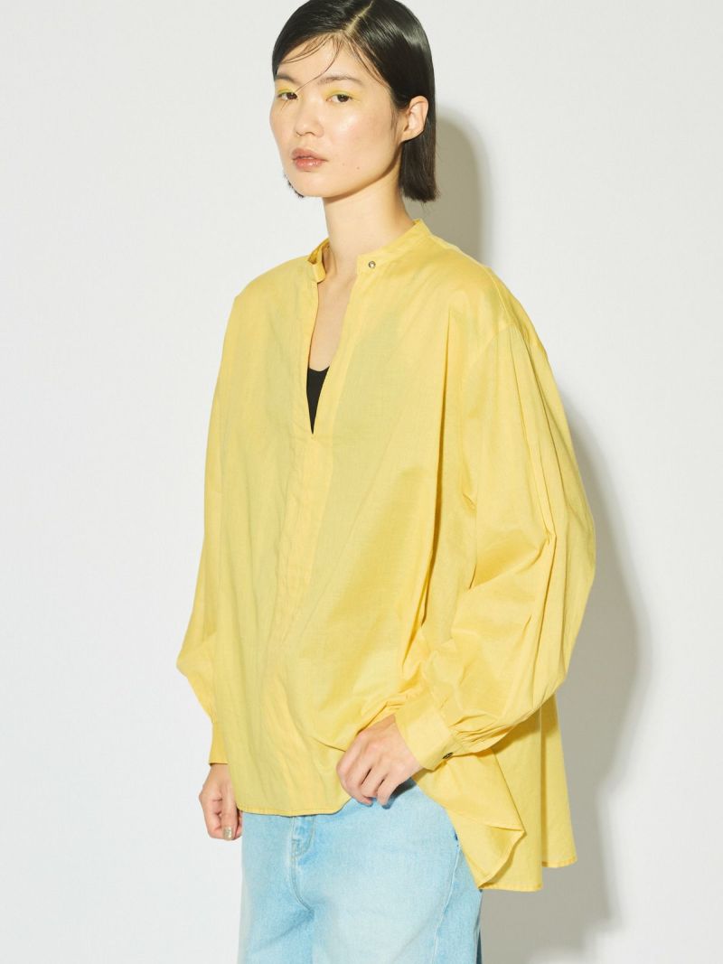 MIDIUMISOLID for Ladies スタンドカラースキッパーシャツ MIDIUMISOLID for Ladies スタンドカラースキッパーシャツ